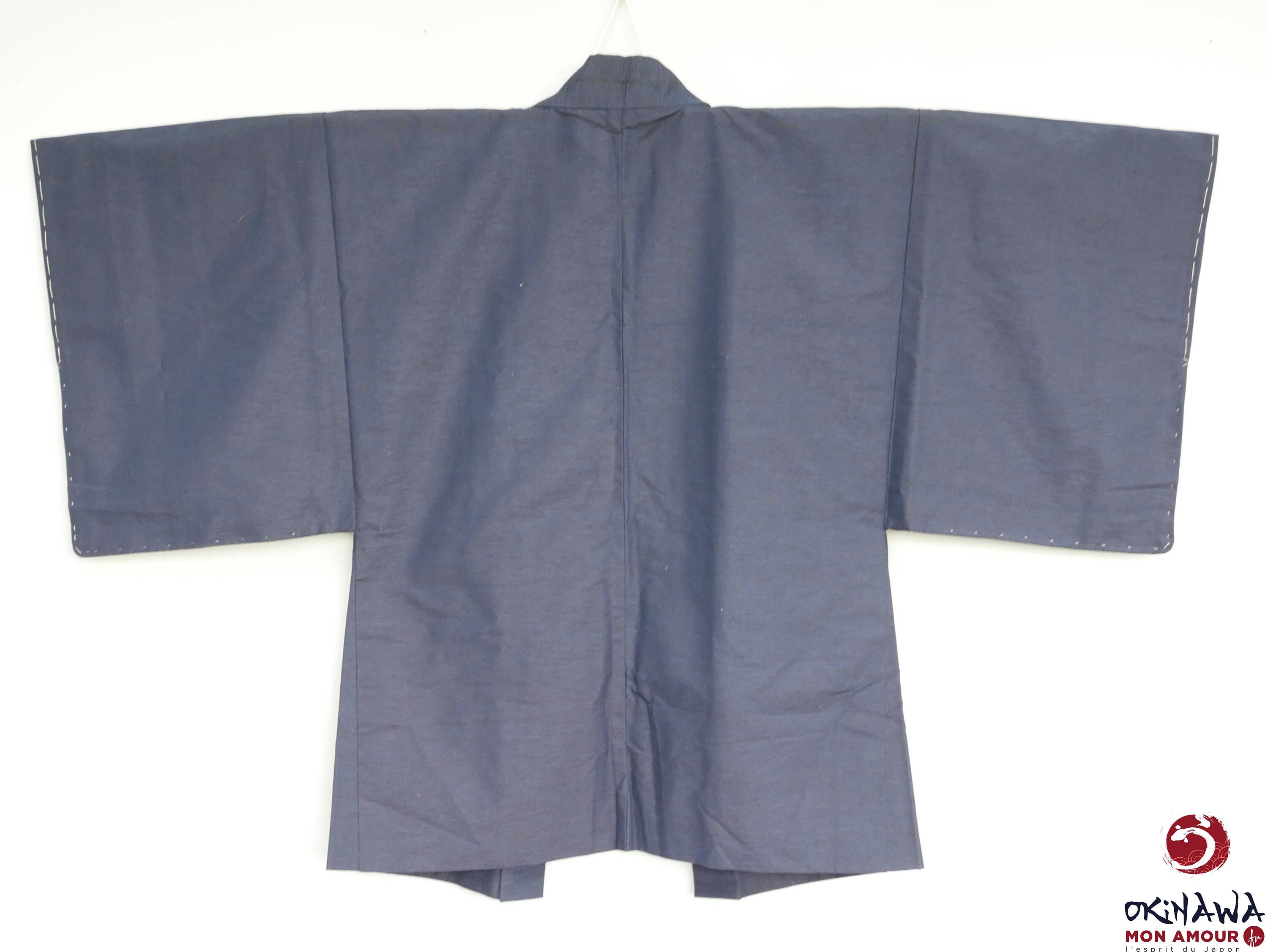 Traditional Japanese Haori for Men in Blue Silk Decorated With - Etsy