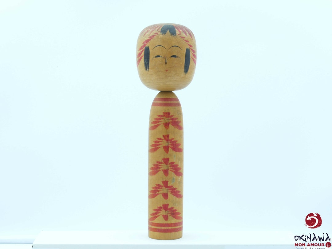 Togatta Style Traditional Dento Japanese Kokeshi Doll, Signed Item by ...