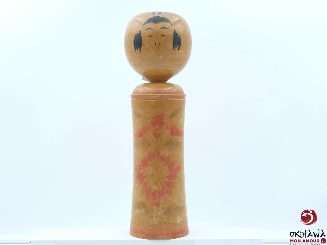 Traditional Japanese Dento Kokeshi Doll in Narugo Style, Signed Item by ...