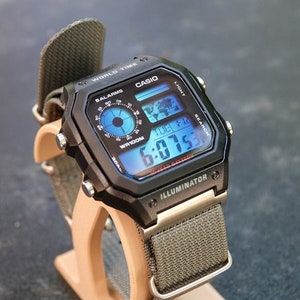 Casio Custom Hydro Mod Royale AE-1200 Polar Blue 22mm Watch Blue ...