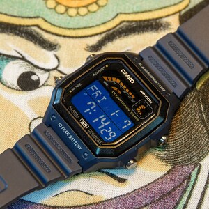 Custom Casio Ocean King Mod - Blue Casio WS-1600 Digital Modified Watch ...