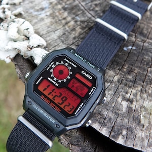 Red Haze – Modified Watch Based on Casio AE-1200 – Red Gradient Display ...