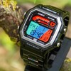 Casio Custom Hydro Mod Royale AE1200 Sand Star Watch Red and Yellow ...
