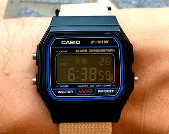 Nylon Strap Casio F-91W Stealth Mod - Etsy Hong Kong