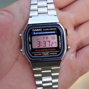 Classic Red – Modified Casio A168 – Custom Vintage Digital Watch With ...