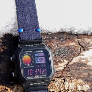 Casio Custom Hydro Mod Royale AE1200 Vaporwave Royale 22mm Watch Black ...