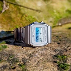Custom Casio F-91W Blue Lagoon Watch Modified Gray Casio Vintage ...