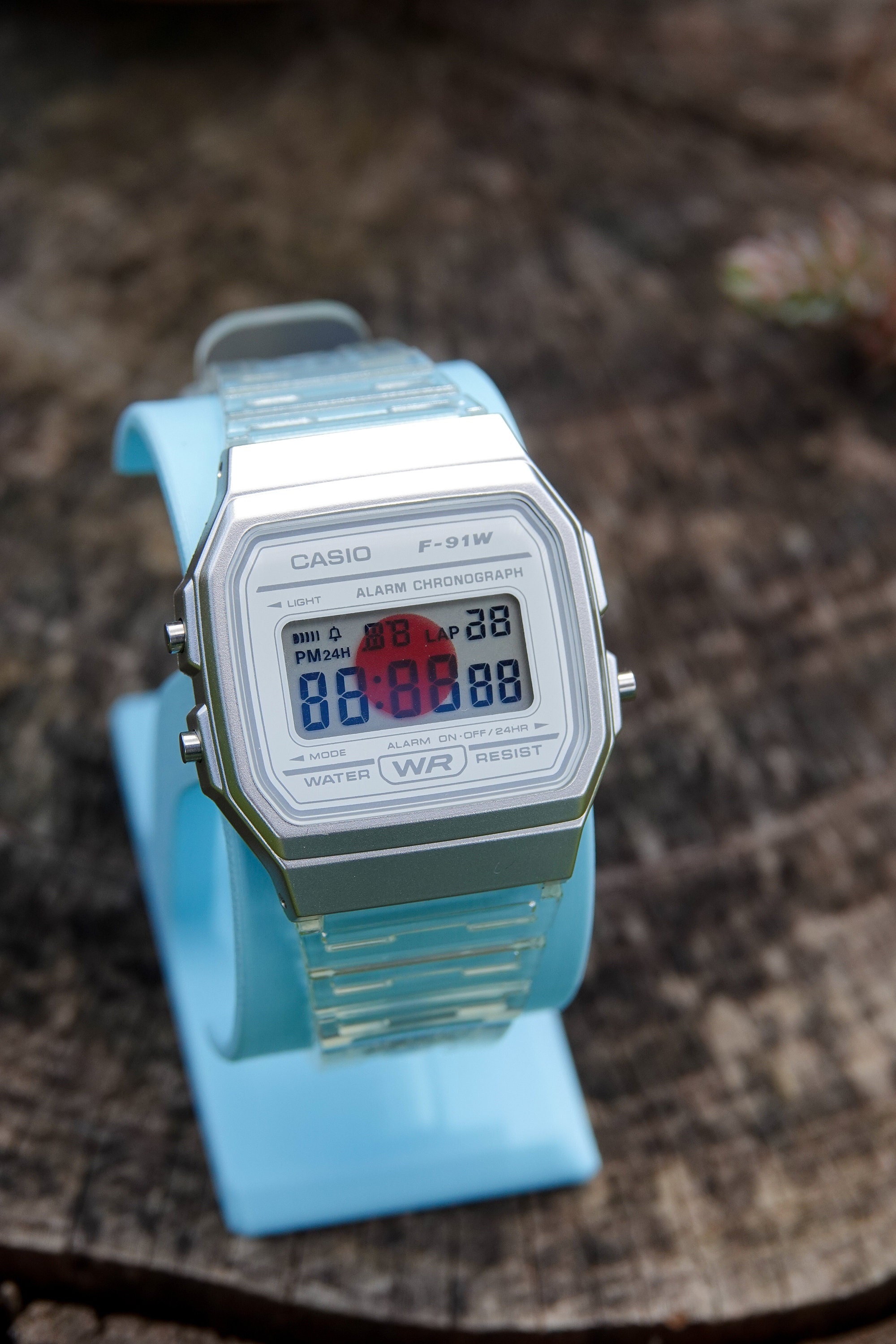 Japan Clear – Modified Watch Based on Casio F-91W – Transparent White ...