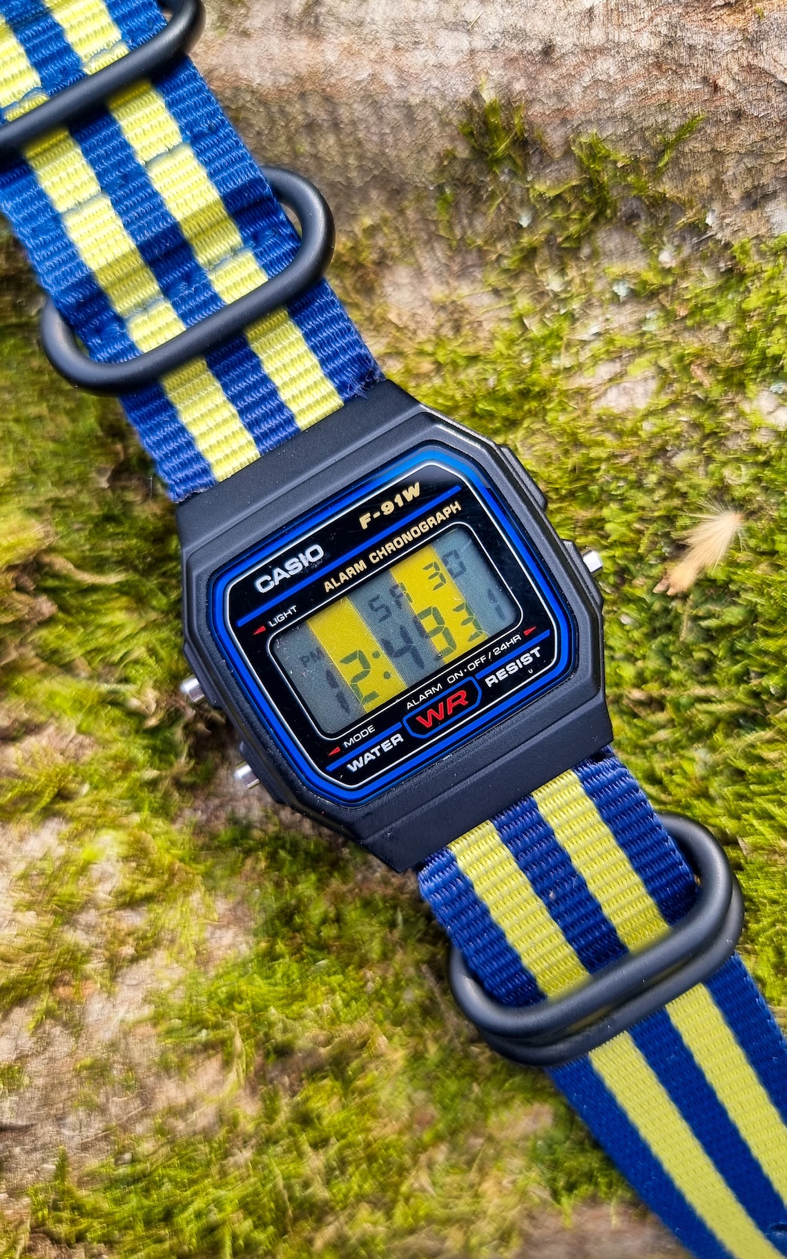 Custom Casio F91W army Stripes Modified Military Vintage Hydromod Casio ...