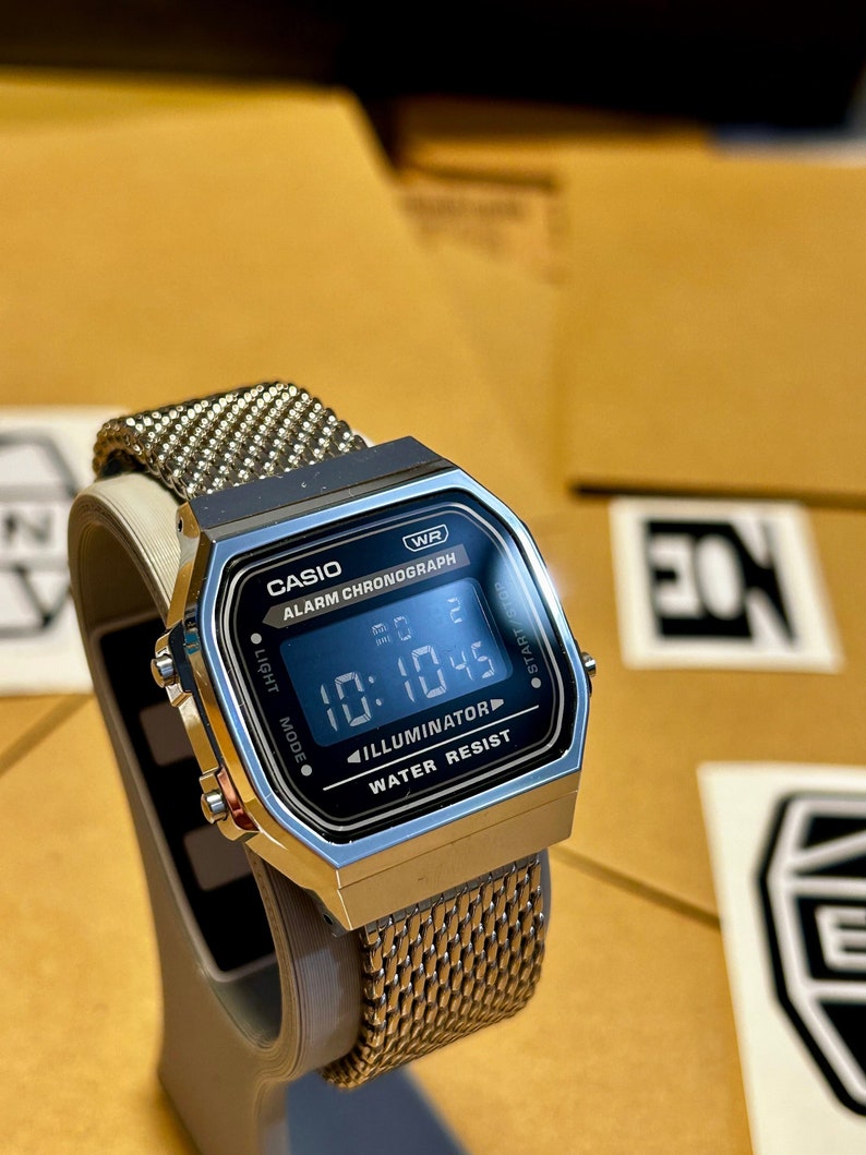 Mesh Weighted – Modified Watch Based on Casio A168 – Custom Vintage ...