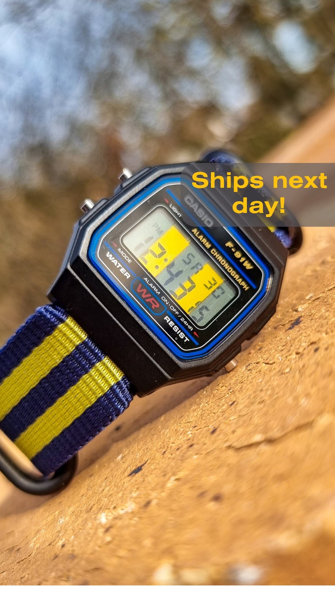 Custom Casio F91W army Stripes Modified Military Vintage Hydromod Casio ...