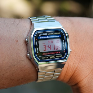 Classic Red – Modified Casio A168 – Custom Vintage Digital Watch With ...