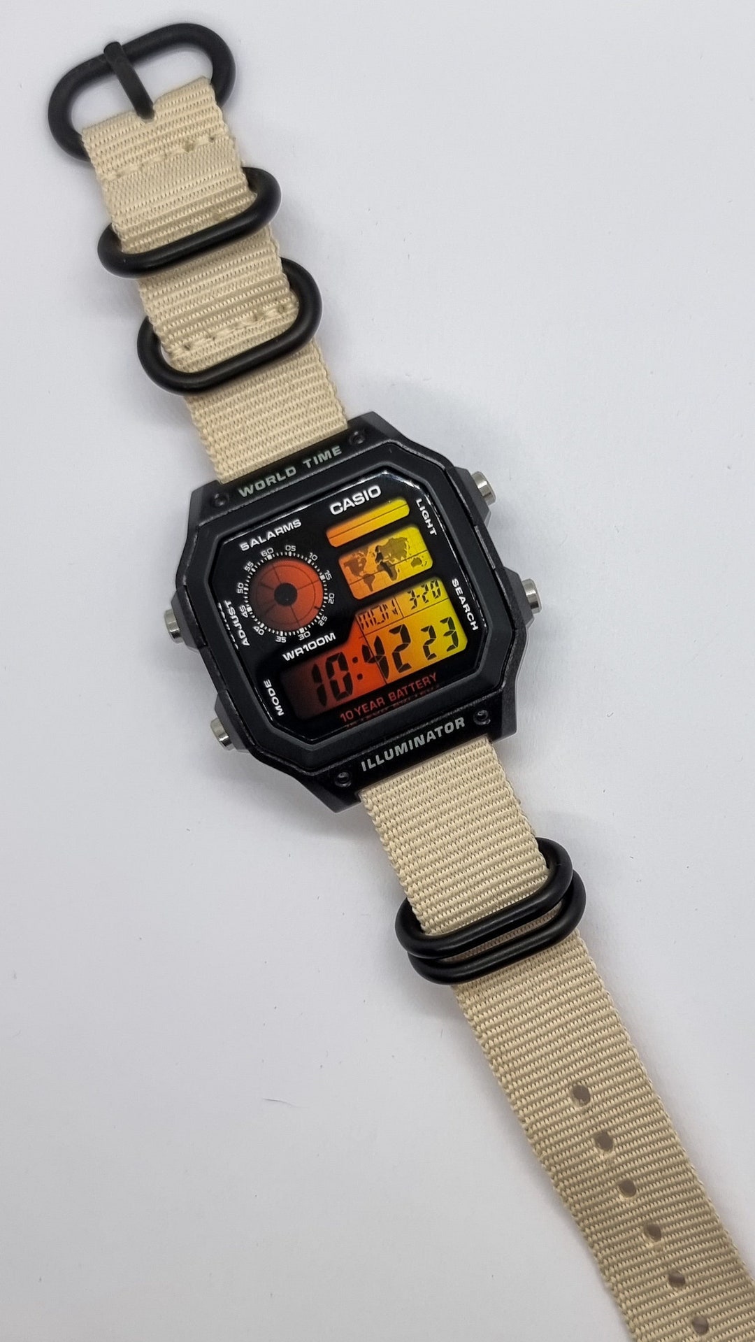 Casio Royale AE1200WH sunrise Custom Black Casio - Etsy