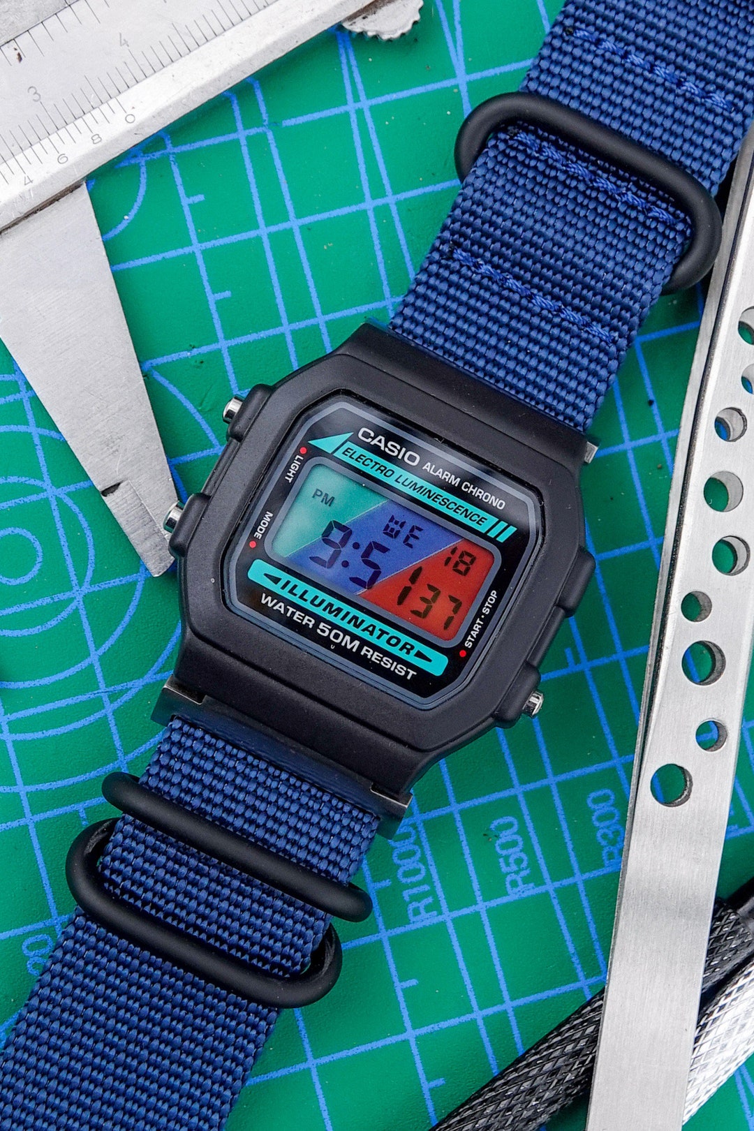 Custom Casio W86 BMW M Power Modified Black Casio Illuminator Watch ... Custom Casio W86 BMW M Power Modified Black Casio Illuminator Watch ...