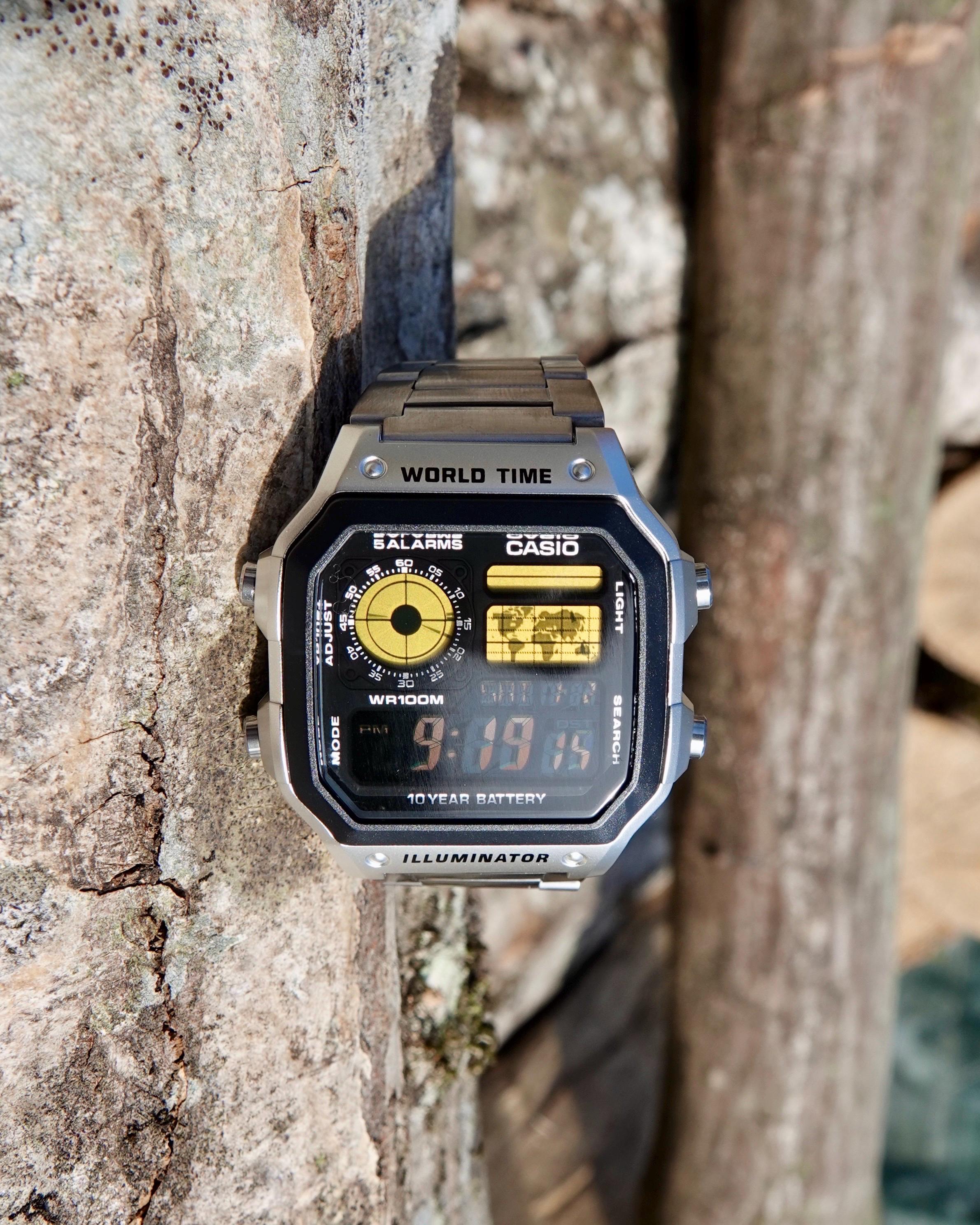 Spring Gold – Modified Watch Based on Casio AE-1200 – Yellow & Black ...