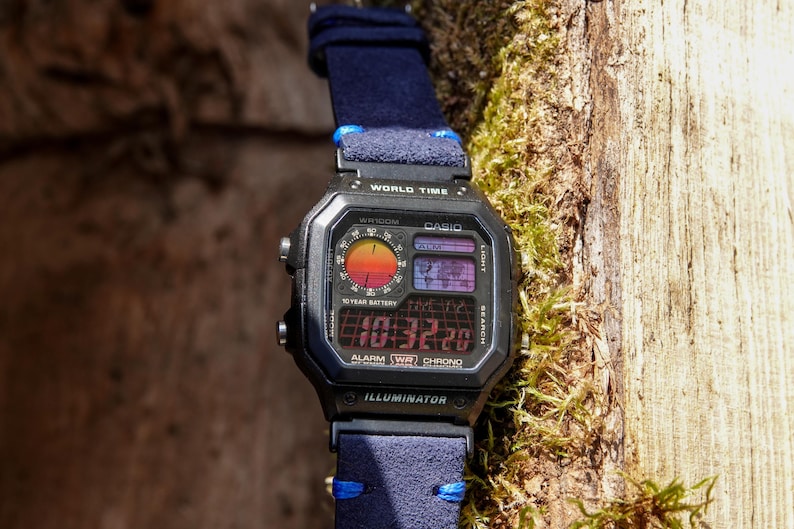 Vaporwave Royale – Modified Watch Based on Casio AE-1200 – Retro Grid ...