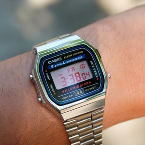 Classic Red – Modified Casio A168 – Custom Vintage Digital Watch With ...