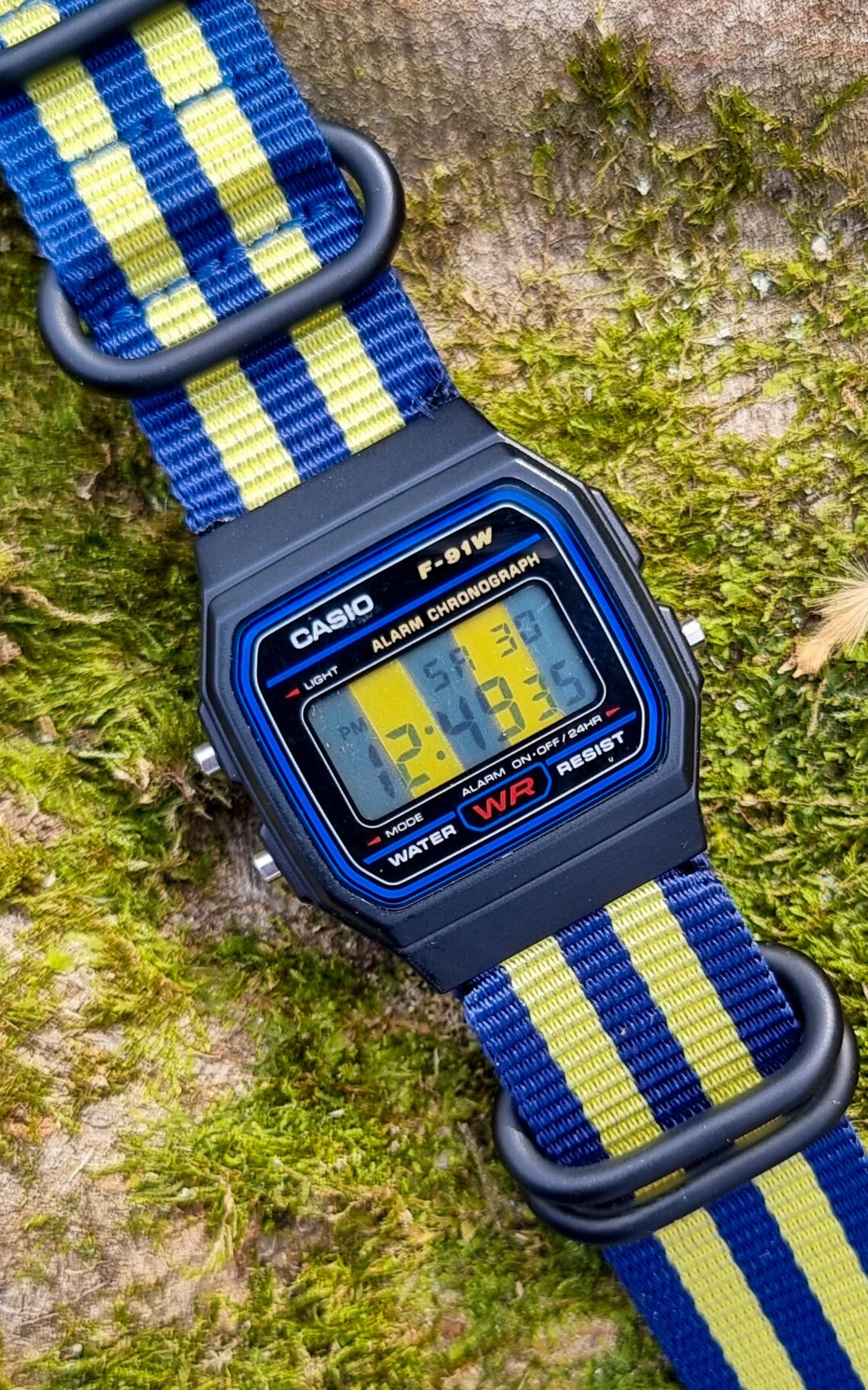 Custom Casio F91W army Stripes Modified Military Vintage Hydromod Casio ...