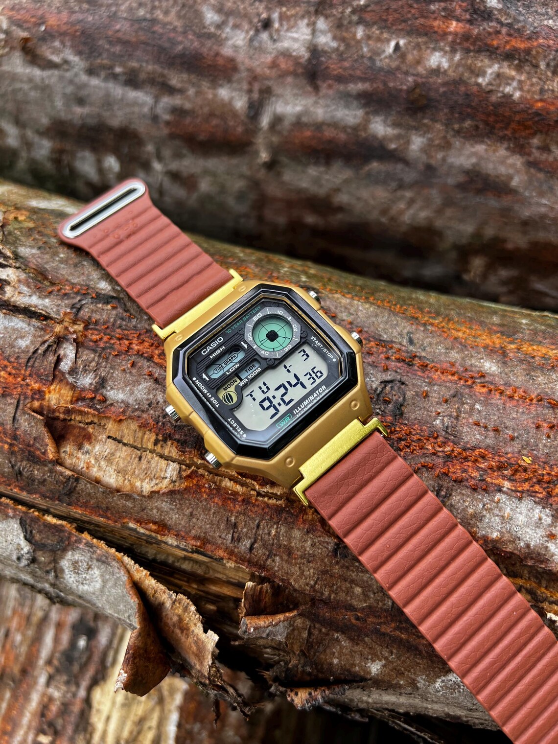 Golden Moon – Modified Watch Based on Casio AE-1200 – WS-1700 Module ...
