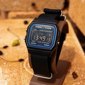 Pitch Black – Modified Watch Based on Casio F-91W – All-black Digital ...