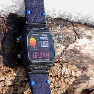 Casio Custom Hydro Mod Royale AE1200 Vaporwave Royale 22mm Watch Black ...
