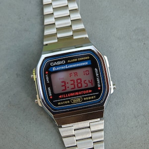 Classic Red – Modified Casio A168 – Custom Vintage Digital Watch With ...