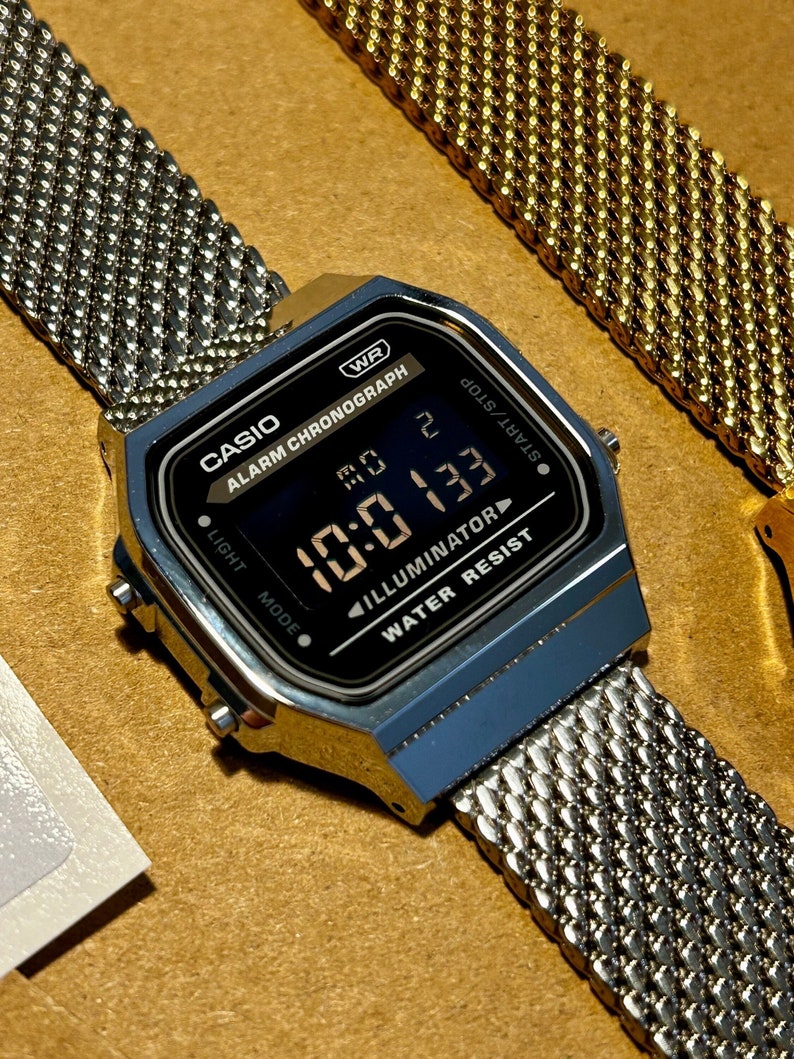 Mesh Weighted – Modified Watch Based on Casio A168 – Custom Vintage ...