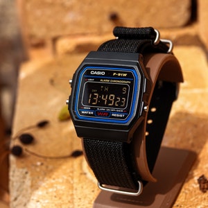 Pitch Black – Modified Watch Based on Casio F-91W – All-black Digital ...