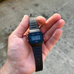Minimalist Black – Modified Watch Based on Casio F-91WB All-black ...