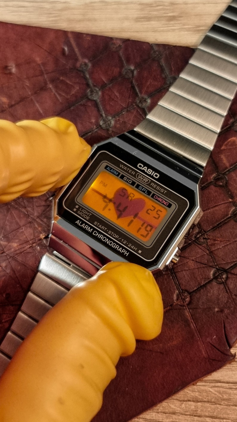 Full Red – Modified Watch Based on Casio A700 – Slim Digital Red ...
