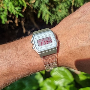Strawberry Clear – Modified Watch Based on Casio F-91W – Transparent ...