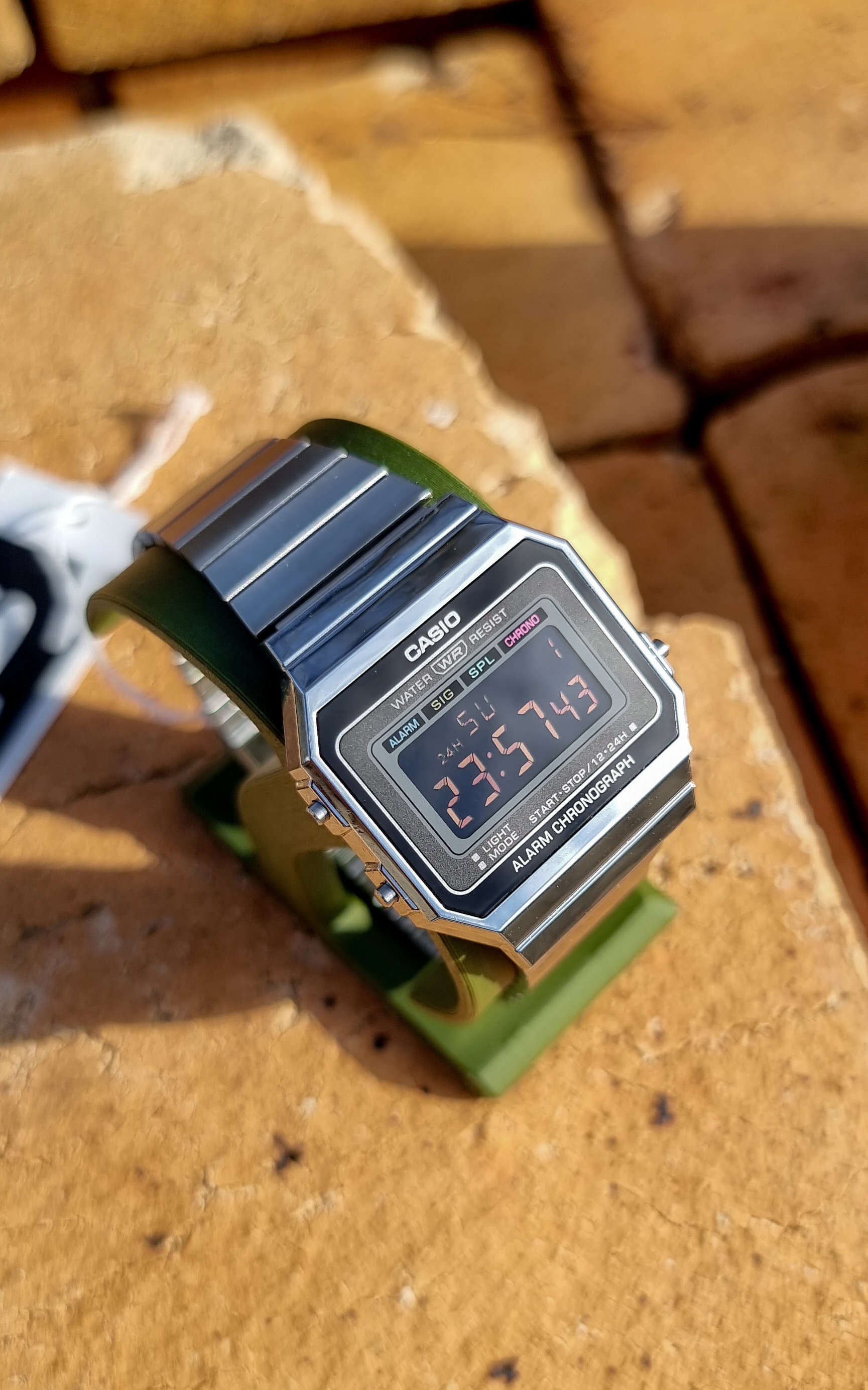 Casio Watch Modified Custom Casio Mod Vintage stealth Black Digital ...