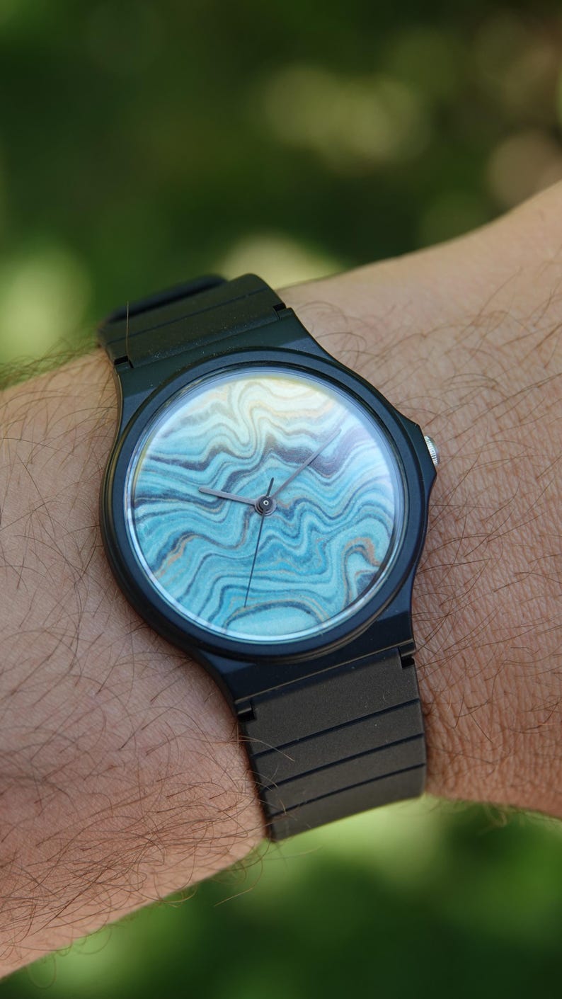 Blue Marble MQ – Modified Watch Based on Casio MQ-24 – Blue Marble Like ...