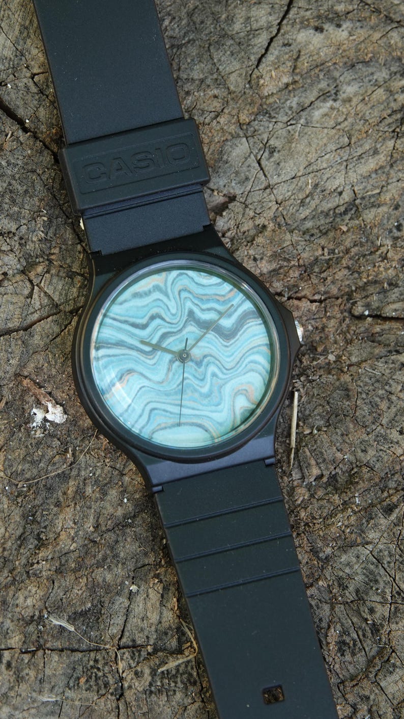Blue Marble MQ – Modified Watch Based on Casio MQ-24 – Blue Marble Like ...