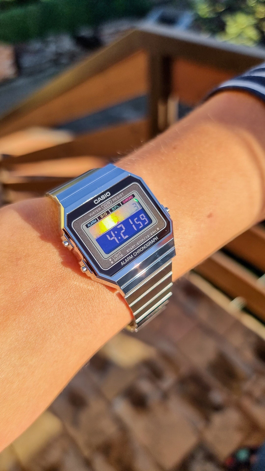 Casio Watch Modified Custom Casio Mod Vintage Casio liquid Purple ...