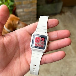 Tokyo Strawberry – Modified Watch Based on Casio LF-20W – Beige Digital ...