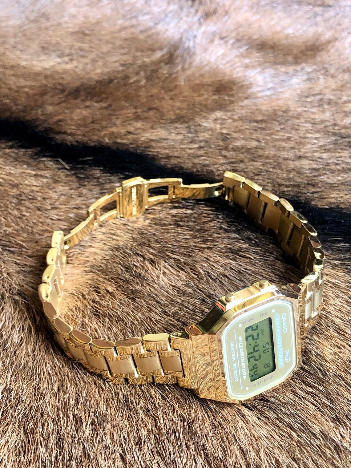 A168 Weighted Metal Gold Modified Custom Casio A168 With Upgraded Heavy ...