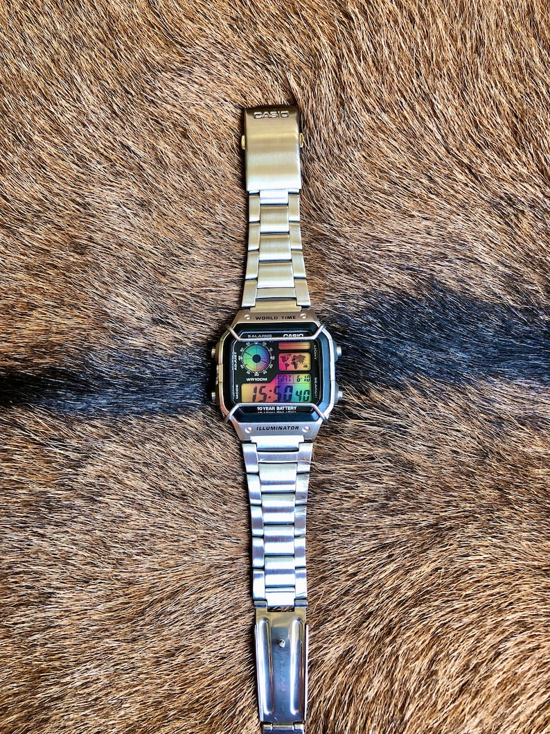 Rainbow Royale – Modified Watch Based on Casio AE-1200WHD – Rainbow ...