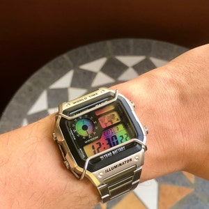 Rainbow Royale – Modified Watch Based on Casio AE-1200WHD – Rainbow ...