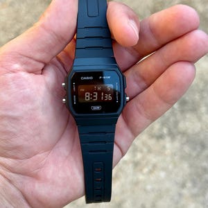 Minimalist Black – Modified Watch Based on Casio F-91WB All-black ...
