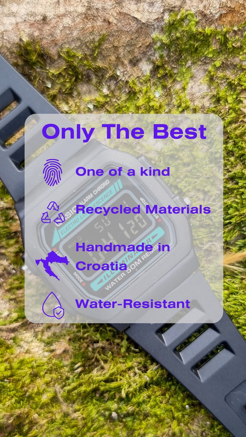 Custom Casio W86 Black Hydromod Modified Black Casio Illuminator Watch ...