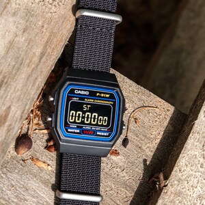 Pitch Black – Modified Watch Based on Casio F-91W – All-black Digital ...
