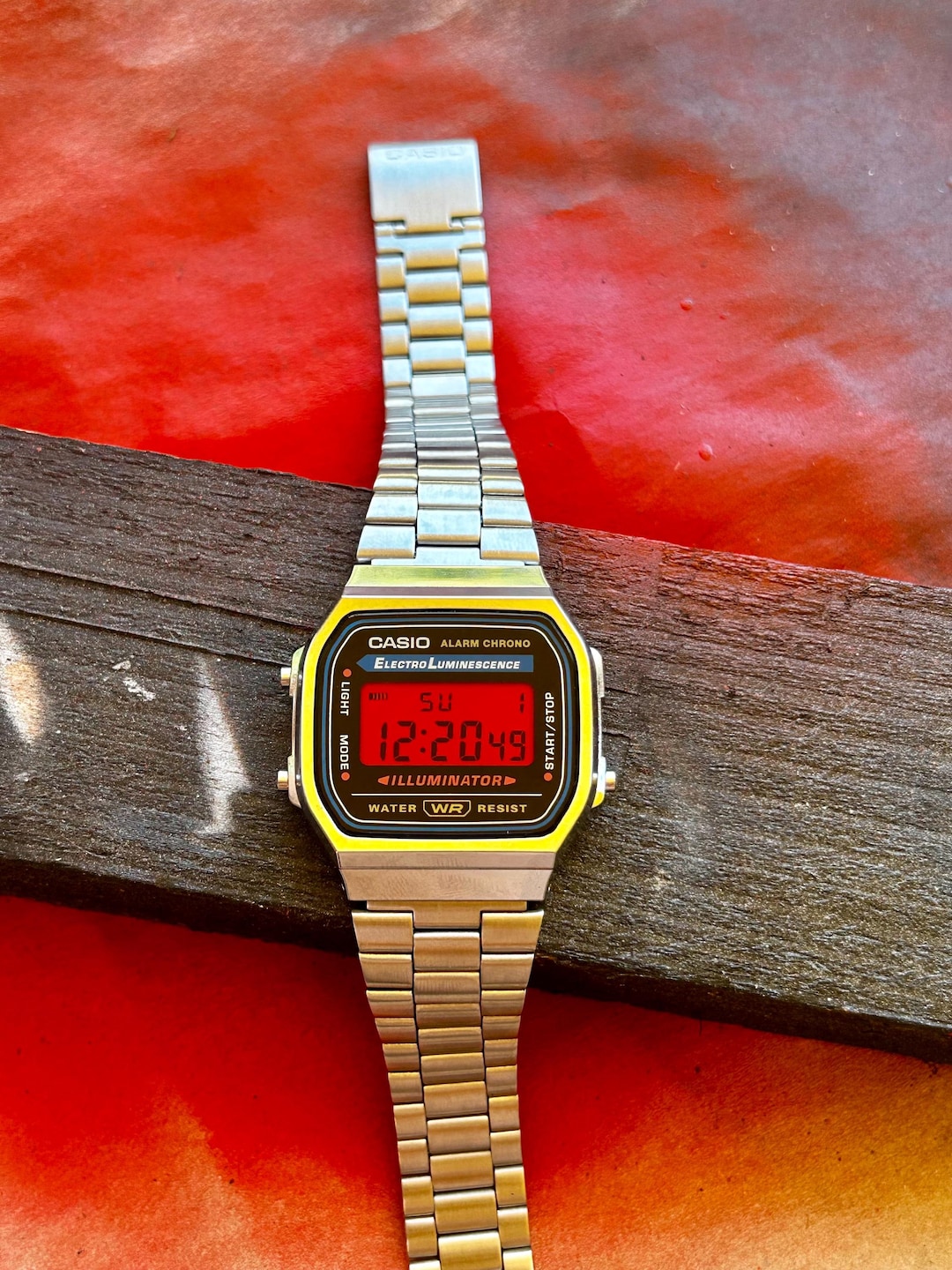 Casio A168 Retro Red Modified Custom Casio A168 With Red Polarizing ...