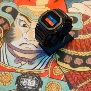 Casio G-shock DW-5600 Custom Watch Two-tone Red and Blue Screen G-shock ...
