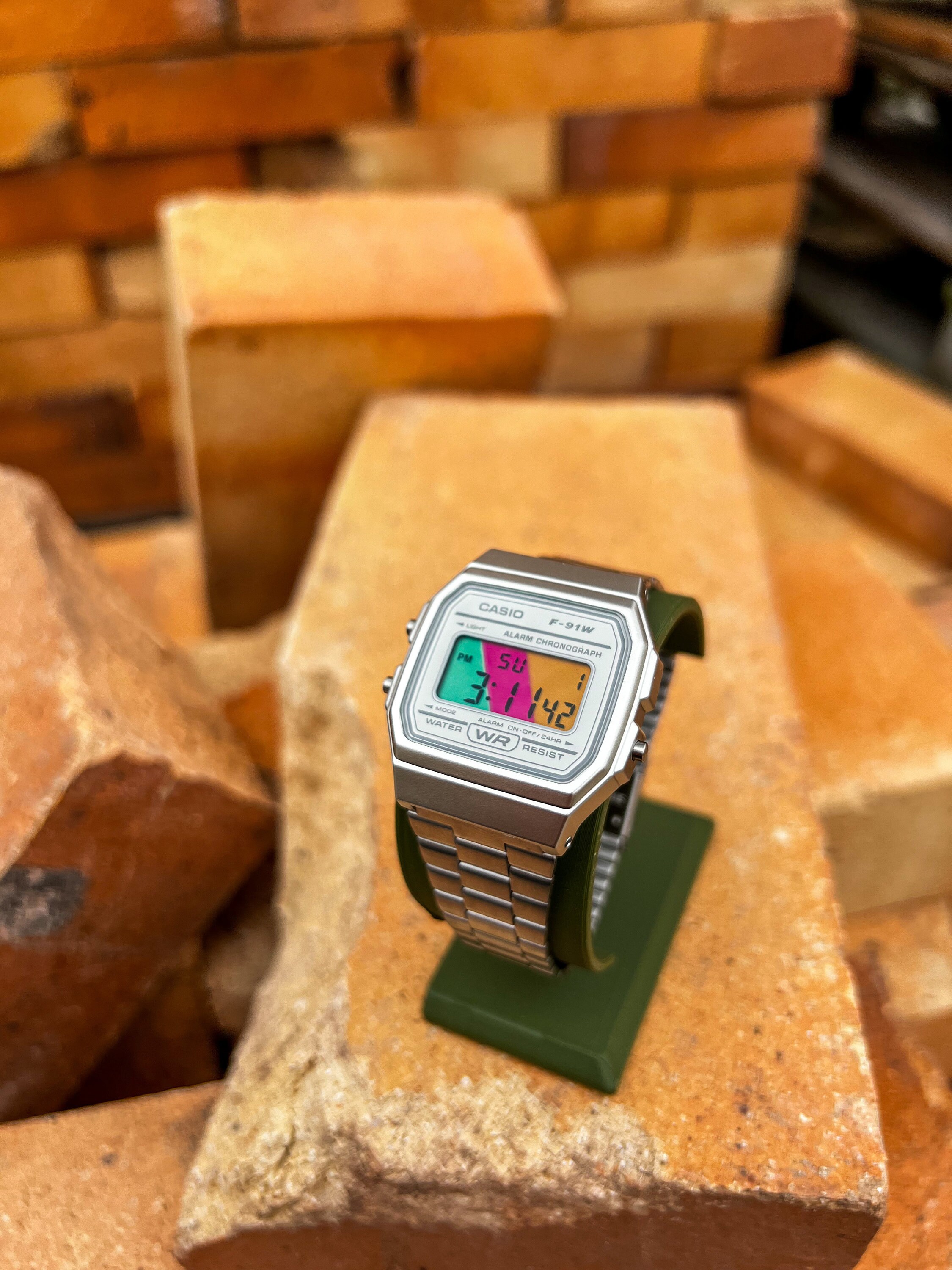 Custom Casio F91 candy Modified Casio Custom Special Gift With Blue ...