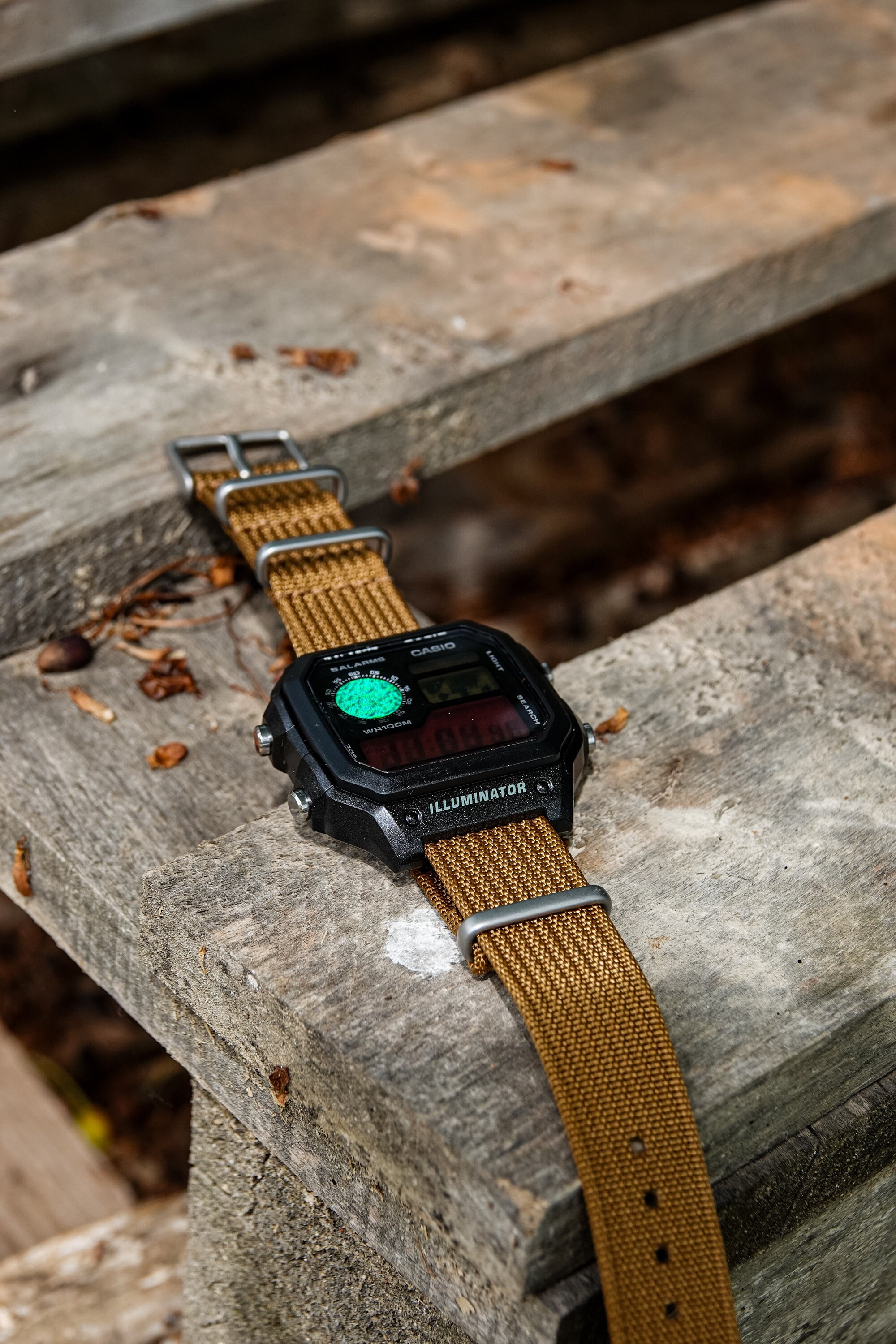 Casio Custom Hydro Mod Royale AE1200 Sand Star Watch Red and Yellow ...