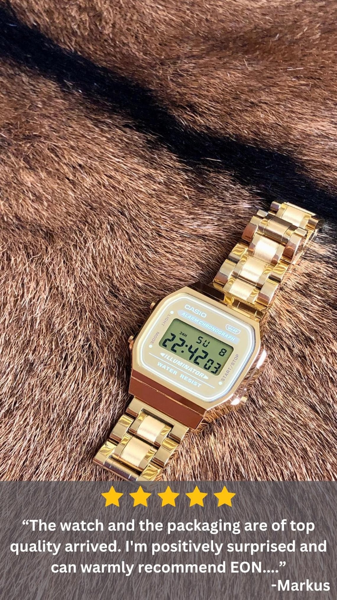 A168 Weighted Metal Gold Modified Custom Casio A168 With Upgraded Heavy ...