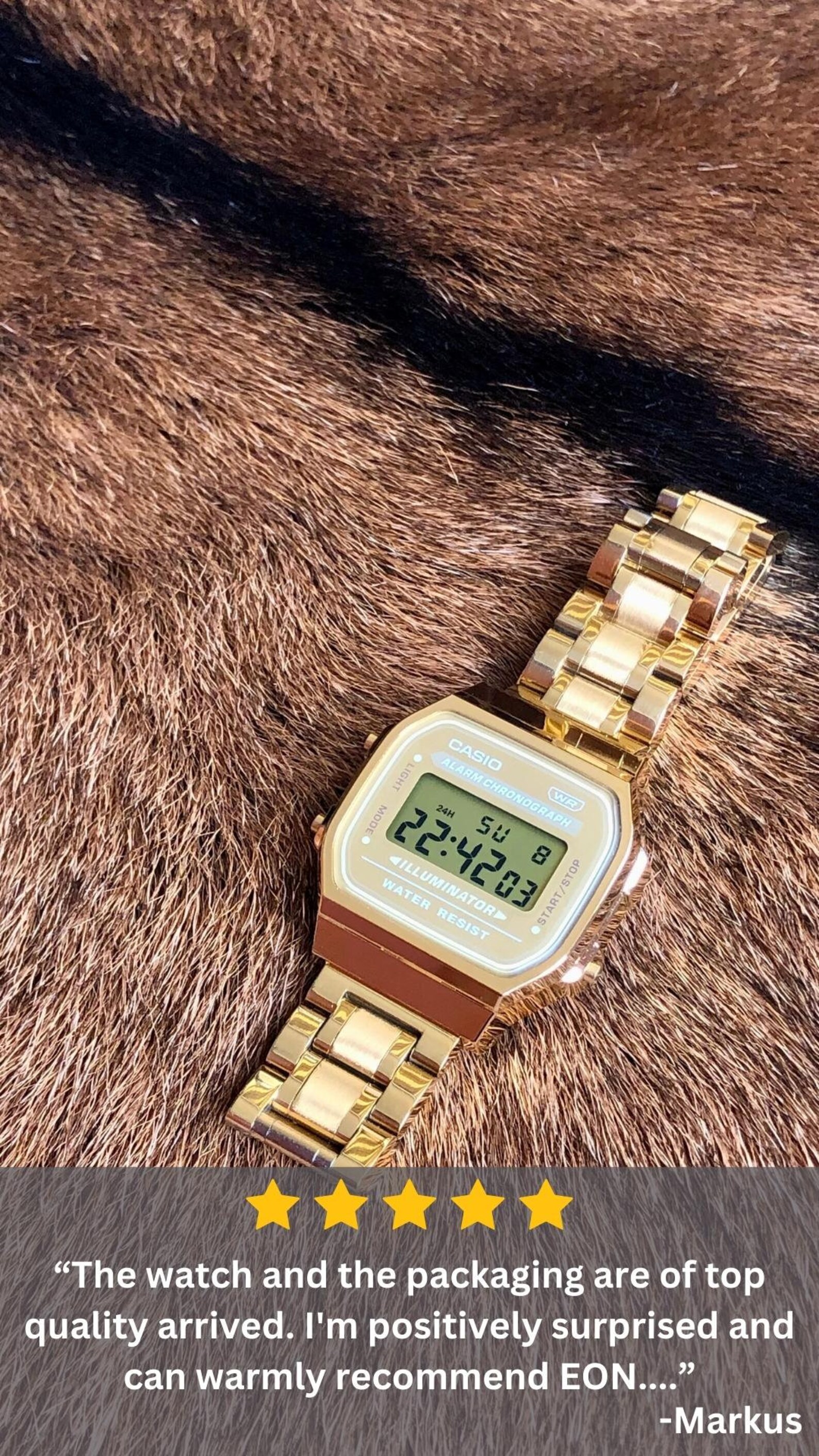 A168 Weighted Metal Gold Modified Custom Casio A168 With Upgraded Heavy ...