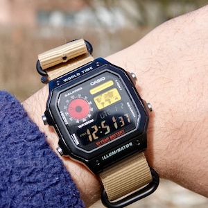 Casio Custom Hydro Mod Royale AE-1200 Solar Flare Royale 22mm Orange ...