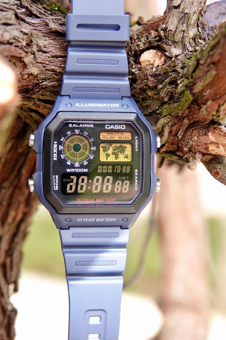 Shadow Blue Royale – Modified Watch Based on Casio AE-1200 – Orange ...